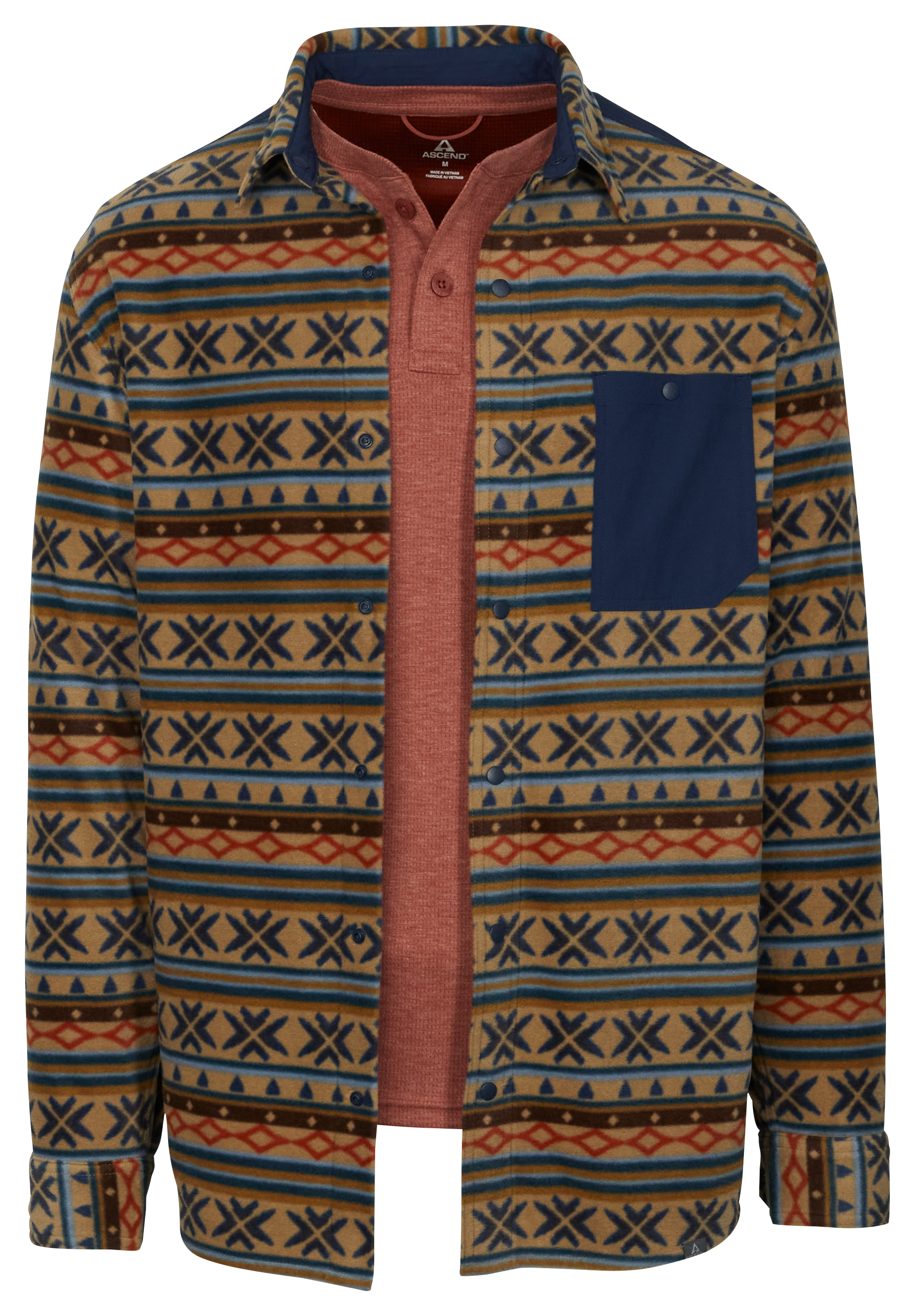 Ascend Yukon Snap-Button Fleece Shacket for Men | Cabela's